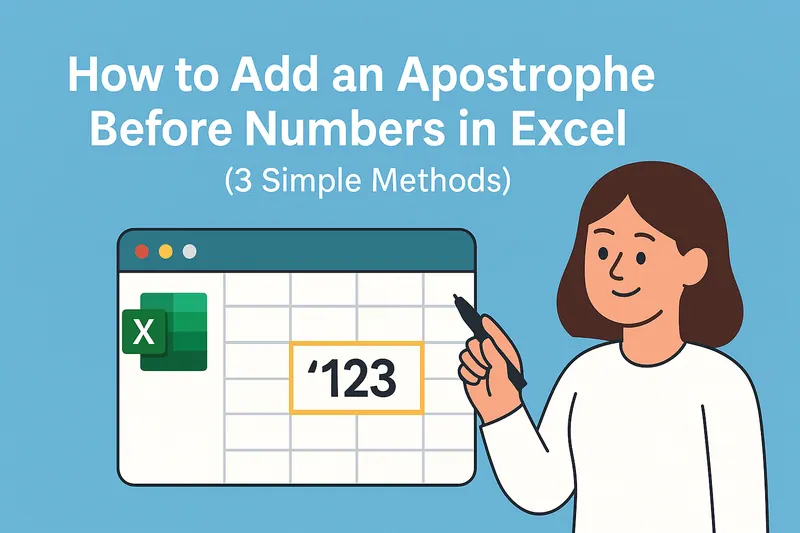 How to Add an Apostrophe in Front of a Number in Excel | RowSpeak AI ...