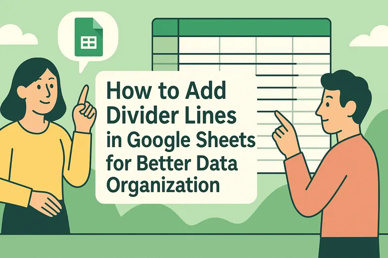 How to Add Divider Lines in Google Sheets for Better Data Organization ...