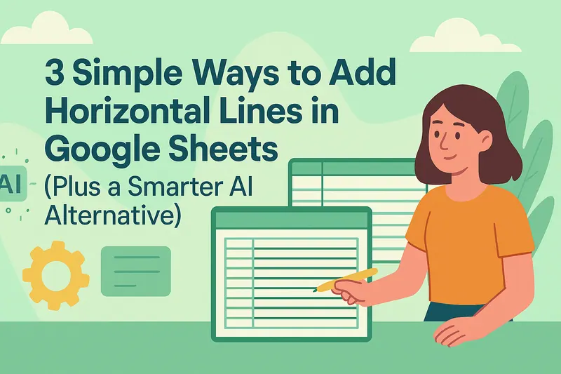 How to Add a Horizontal Line in Google Sheets | RowSpeak AI Excel Operation